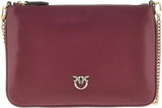 Pinko Pinko - Pochette plate classique en cuir - Femme - Sacs - Rouge - Taille: ONE Size