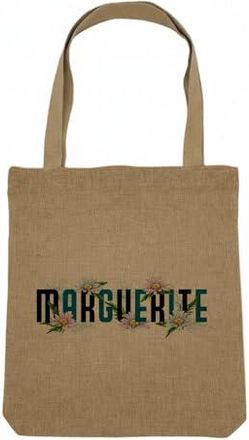 Fabulous Sac Shopping Tote Bag Aspect Lin - Marguerite Fleurs Minimaliste Chic Jardin Amour - Sac de Courses Toile Epaisse 360g Beige Naturel Cabas Port&eacute; Epaul