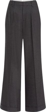 Marc Aurel Femme, Pantalons, Gris, Taille: 44 FR Pantalon coupe Plata avec plis et revers