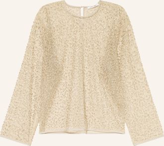 Samsøe & Samsøe Samsøe Samsøe Blusenshirt Samally Aus Mesh Mit Schmuckperlen Und Pailletten grau