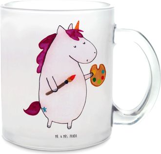 Mr. & Mrs. Panda Haferl Einhorn K&uuml;nstler - Geschenk, Tee Tasse, Einh&ouml;rner, Kaffeebecher, Maler, Englisch, H&auml;ferl, getr&auml;nkebecher, Kaffeetasse, Unicorn, Malen, Welt