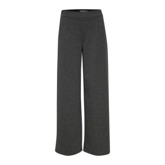 Ichi Ichi - Pantalon Large Gris Fonc&eacute; Melange - Femme - Pantalons - Gris - Taille: 44 FR