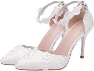 BESPORTBLE JOINPAYA Escarpins pour Femmes &agrave; Talons Aiguilles Sandales &agrave; Talons Hauts Bout Effil&eacute; Bride Ajustable Blanche Taille 37 Chaussures &Eacute;l&eacute;gantes pour Mari