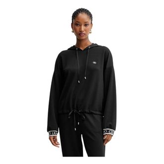 Liu Jo Sweat &agrave; capuche &agrave; cordon - Femme - Sweatshirts et sweats &agrave; capuche - Noir - Taille: 36 FR