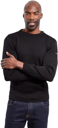 Armor Lux Pull Marin &agrave; Boutons uni col Rond FOUESNANT