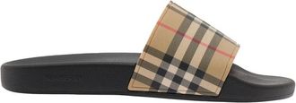 Burberry Homme, Chaussures, Beige, Taille: 46 EU Furley Check Slide