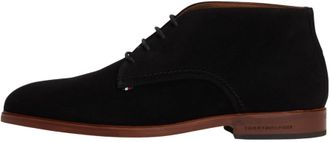 Tommy Hilfiger Herren Derby Schuhe Dress Boot aus Wildleder, Schwarz (Black), 46