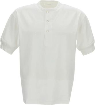 Kaptain Sunshine Kaptain Sunshine, Homme, Tops, Blanc, Taille: XL Suvin Supima Tube Henleyneck Tee Light