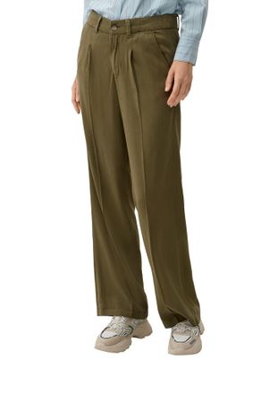 s.Oliver Damen Lang, Hose lang Wide Leg, Gr&uuml;n, 44 EU