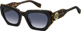 Marc Jacobs Femme, Accessoires, Brun, Taille: 52 MM Lunettes de soleil Havana noires avec ombré gris