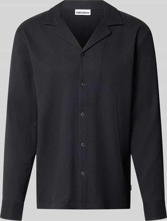 Review Regular Fit Langarmhemd in Plissee-Optik