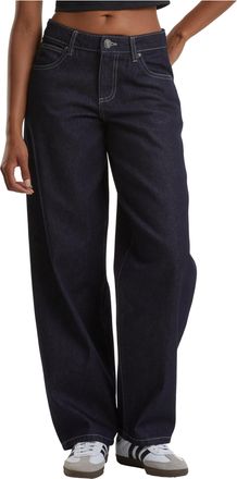 Urban Classics Damen Jeans Ladies Mid Waist 90´s Jeans, lässige Jeanshose für Frauen, Weites Bein, Loose Fit