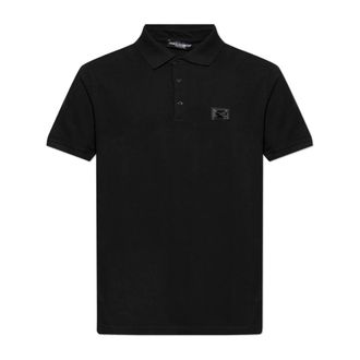 Dolce & Gabbana Homme, Tops, Noir, Taille: M Polo avec Logo