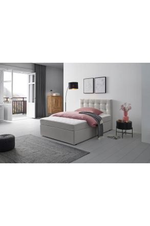 MID.YOU Mid.you Boxbett, Grau, Holz, Textil, H3, 7-Zonen, H&ouml;he ca. 20 cm, 120x200 cm, Schlafzimmer, Betten, Boxspringbetten