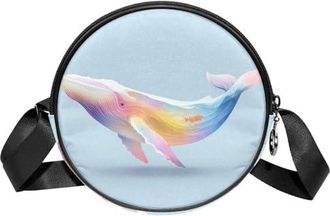 Generic Sac &agrave; bandouli&egrave;re rond rond pour femme, petit sac &agrave; bandouli&egrave;re color&eacute; avec fermeture &eacute;clair et bretelles r&eacute;glables