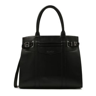 Kazar Schwarze Handtasche verziert mit Schnallenriemen - - Bags - Damen - Schwarzk - ONE SIZE
