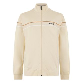HUGO BOSS Iconic Jacket Zip - Homme - Sweatshirts et sweats &agrave; capuche - Beige - Taille: XL