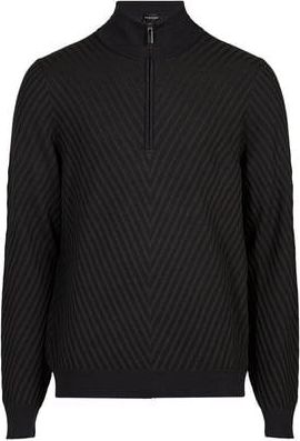 Emporio Armani Pull droit zipp&eacute; en laine