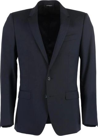 Dolce & Gabbana Homme, Vestes, Bleu, Taille: L Veste de costume en laine &agrave; deux boutons