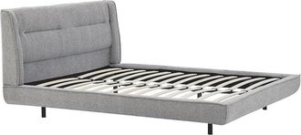 Vente-Unique Lit 2 Personnes Avec sommier - 160 x 200 cm - Gris - ISYDE