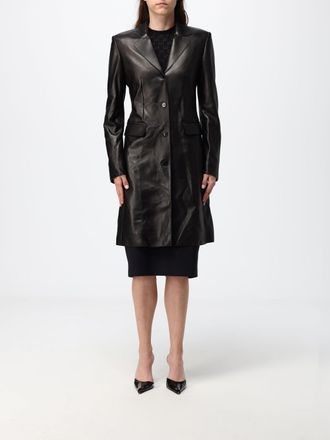 Gucci Einreihige Jacke aus glattem Lammleder mit schmaler Passform
