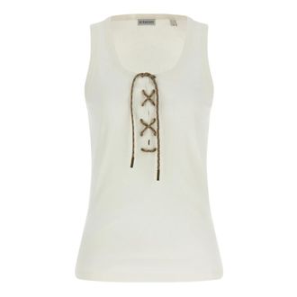 Burberry Cleo Geripptes Tanktop - - Tops - Damen - Wei&szlig; - S