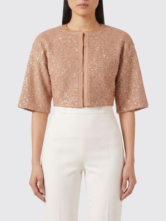 Elisabetta Franchi Top de soir&eacute;e en lurex &agrave; encolure ronde