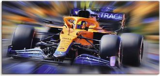 Artland Wanddeko Leinwand Bilder Wandbild 100x50 cm Formel 1 McLaren Oscar Piastri Lando Norris Rennfahrer Auto Motorsport U5QL