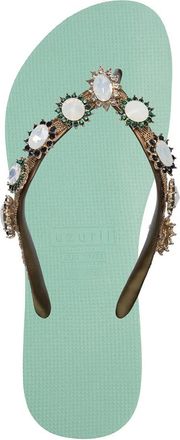 UZURII Slipper & Pantoletten - Pantoffeln Pantoffel Boo Boo - Gr. 35,5 (EU) - in Gr&uuml;n - f&uuml;r Damen