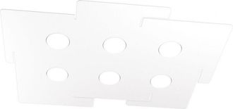 Top-Light Top-light - Plafonnier led echo Top Light en m&eacute;tal blanc rectangulaire avec 6 douilles dampoule Gx53