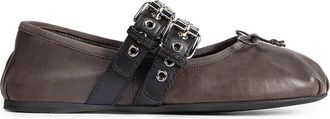 Miu Miu Leather Ballerinas