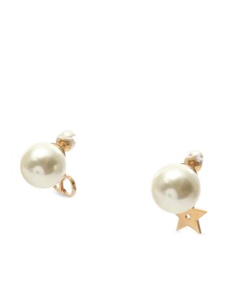 Dior boucles doreilles CD &agrave; perles artificielles (ann&eacute;es 2010)