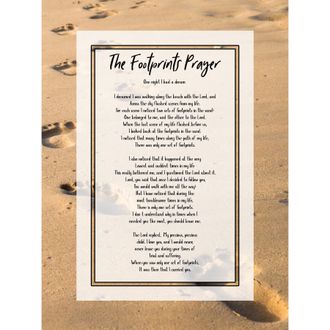 Artery8 Jesus Lord Footprints In The Sand Poem Inspirational Unframed Wall Art Print Poster Home Decor Premium