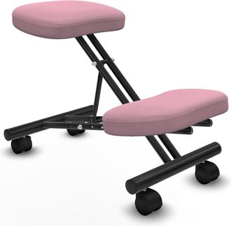 Piqueras y Crespo Mahora Friseurstuhl ohne Armlehnen, ausgestattet mit Schneideschaum, mit Nylonrollen, 50 mm, Rosa