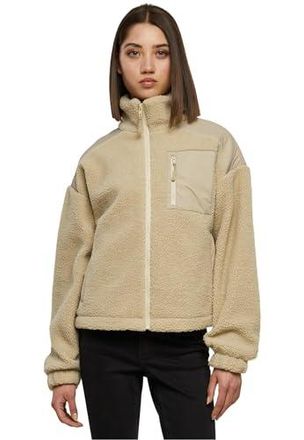 Urban Classics Ladies Sherpa Mix Jacket, Wetsand, XXL Femme