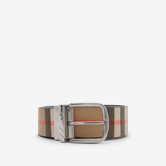 Burberry Ceinture Pin r&eacute;versible Check, Size: 90