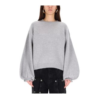 Rotate Strickpullover mit weiten &Auml;rmeln - - Knitwear - Damen - Grau - S
