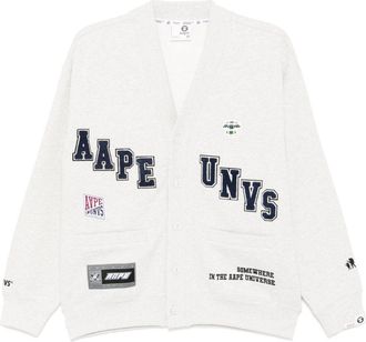 Aape By A Bathing Ape Cardigan mit Logo-Patch - Grau