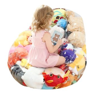 Generic Gro&szlig;es, wasserdichtes leeres PVC - Aufbewahrungsl&ouml;sung f&uuml;r Stofftiere, langlebige Sitzabdeckung, riesiger Spielzeug-Organizer, tragbare Sitzsack-Schal