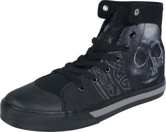 Black Premium by EMP Unisexe Baskets Hautes Noires avec imprim&eacute; Skull sur Les c&ocirc;t&eacute;s EU41