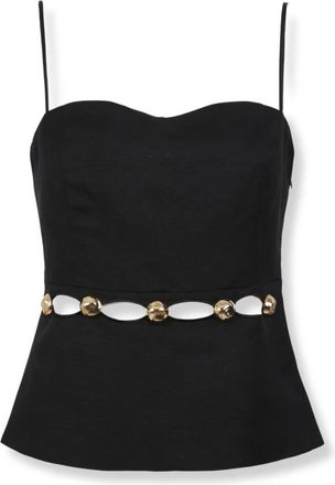 SIMKHAI Femme, Tops, Noir, Taille: 38 FR Studded Top