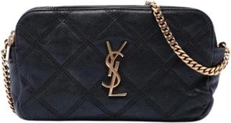 Saint Laurent Pre-owned Becky Double Zip - Femme - Pre-owned - Noir - Taille: ONE Size