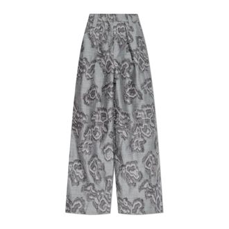 Ganni Hose im Vintage-Look - - Trousers - Damen - Grau - S