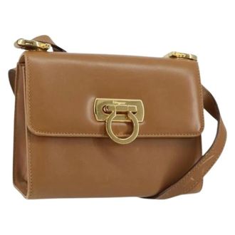Ferragamo Sac bandouli&egrave;re en cuir Pre-owned - Femme - Pre-owned - Brun - Taille: ONE Size
