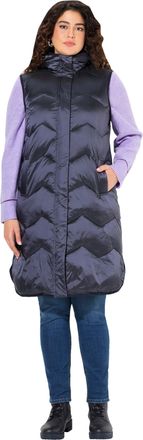 Ulla Popken Damen große Größen Übergrößen Plus Size HYPRAR Funktions-Steppweste, Kapuze, Stehkragen, recycelt