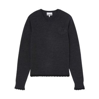 Ganni Rundhalspullover - - Knitwear - Damen - Schwarzk - S