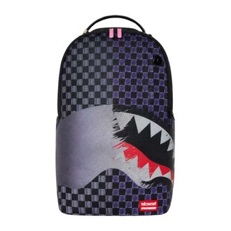 Sprayground Sprayground, unisex, Sacs, Noir, Taille: ONE Size Sac &agrave; dos &agrave; motif damier &agrave; requin &agrave; gratter