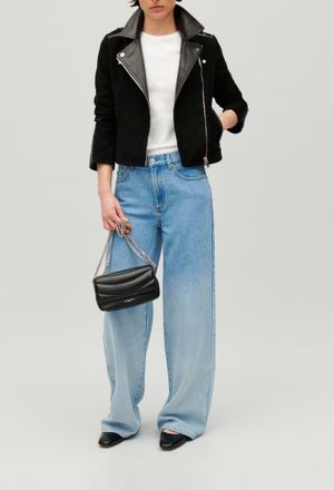 Claudie Pierlot Veste en cuir noir