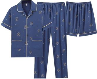 Generic Pyjashort Homme Xxl, Pyjama Homme Ensemble, Pyjama Court Homme, Tenue De Nuit, Lingerie, Pyjama 2 Pi&egrave;ces, D&eacute;contract&eacute;, Confortable Et Doux, Grande Tai