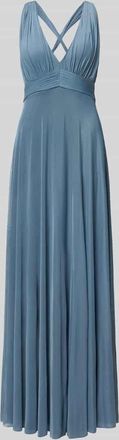 Jake*s Maxikleid mit V-Ausschnitt und Taillenband